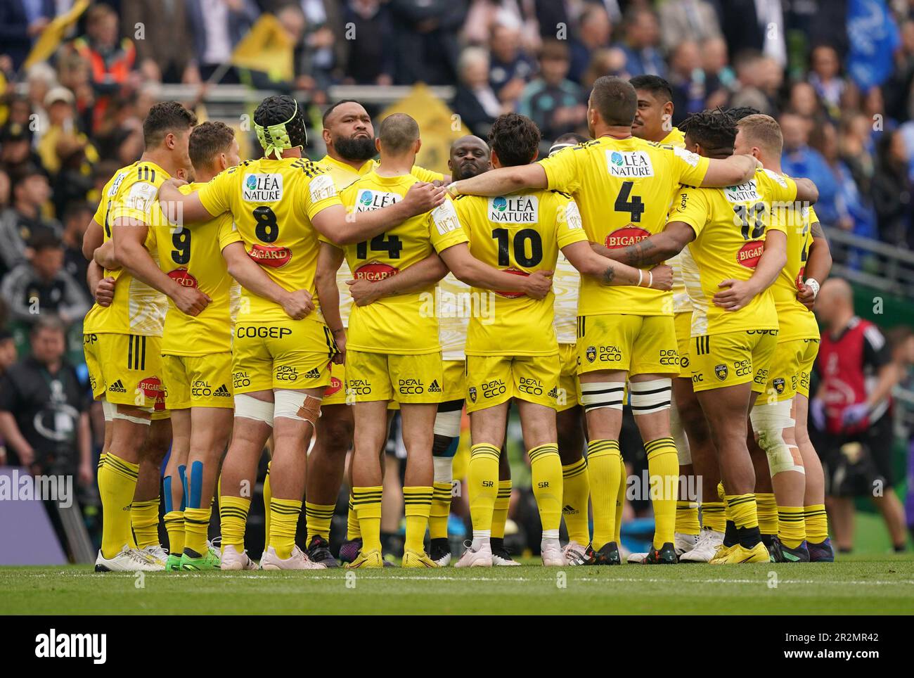 La Rochelle players before the Heineken Champions Cup final match at ...