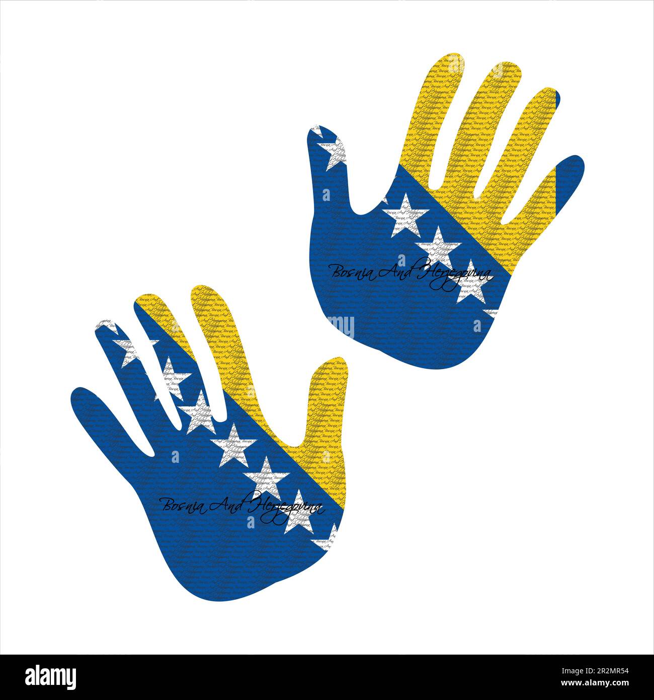 bosnia flag hand vector Stock Vector Image & Art - Alamy