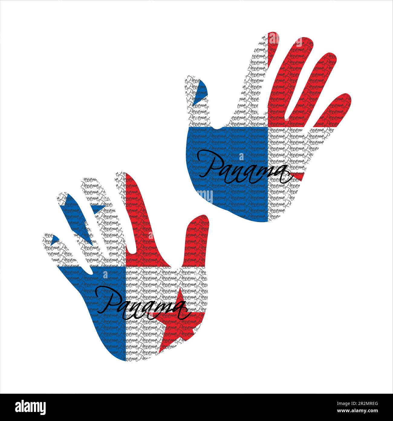 panama flag hand vector Stock Vector Image & Art - Alamy
