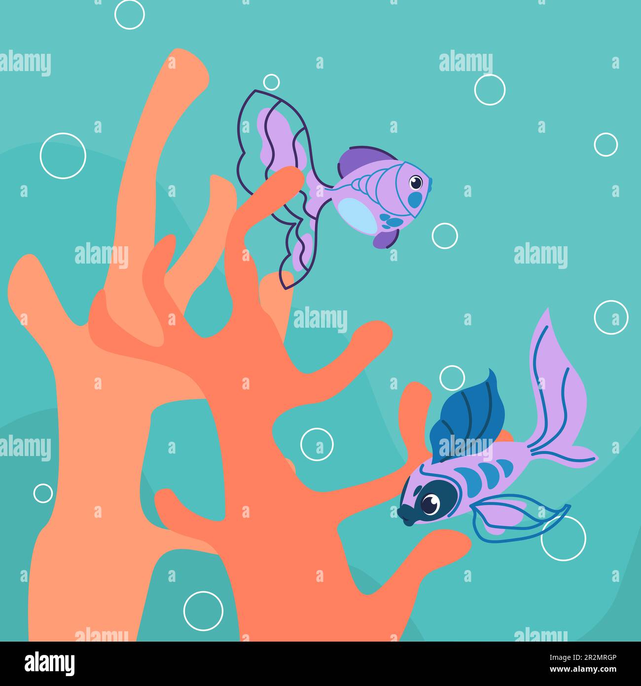 Dive reef sea animals Stock Vector Images - Alamy