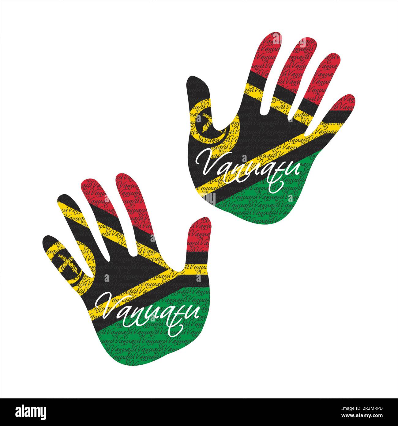 vanuatu flag hand vector Stock Vector Image & Art - Alamy