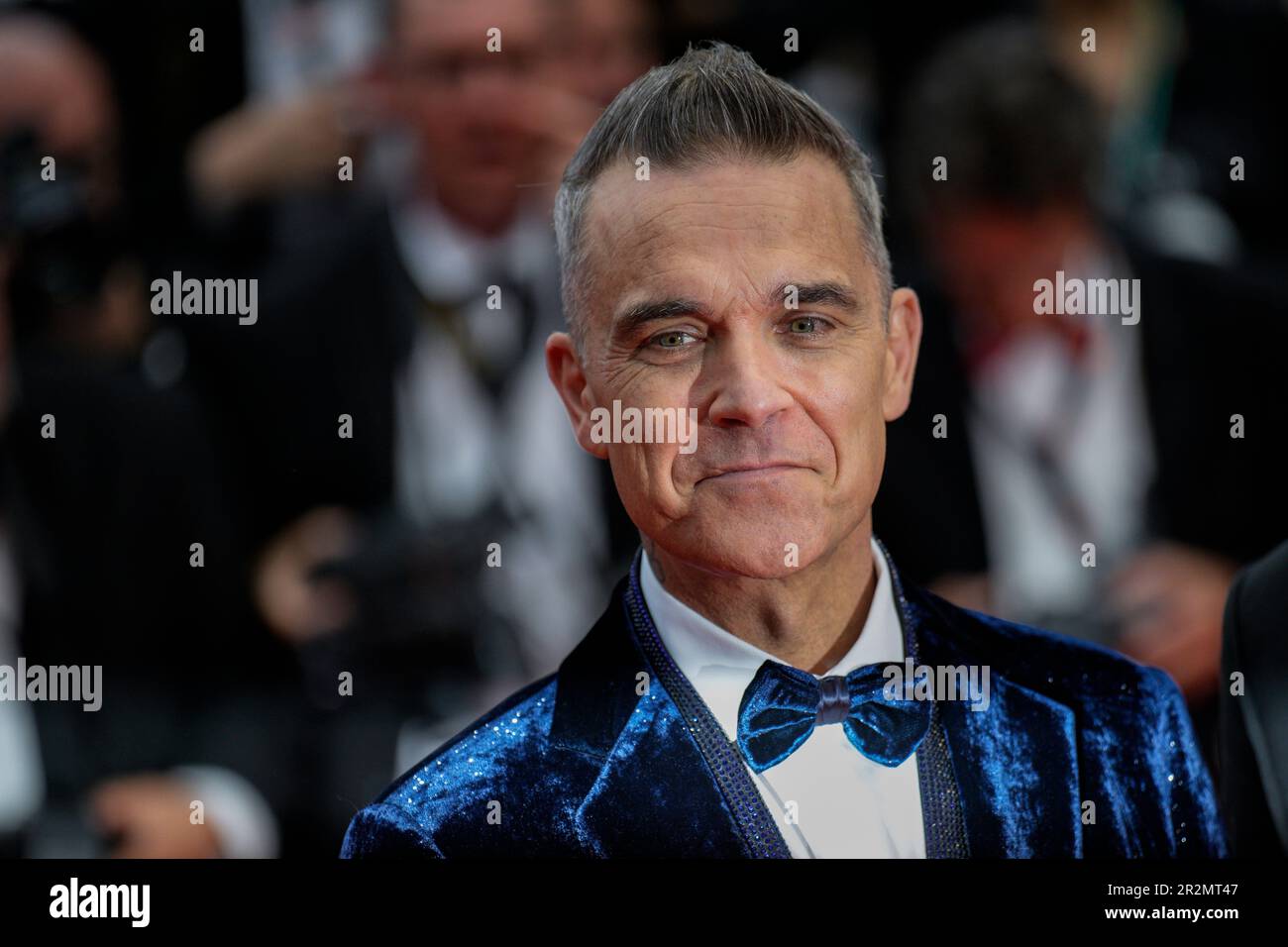Robbie Williams poses for photographers upon arrival at the premiere of ...
