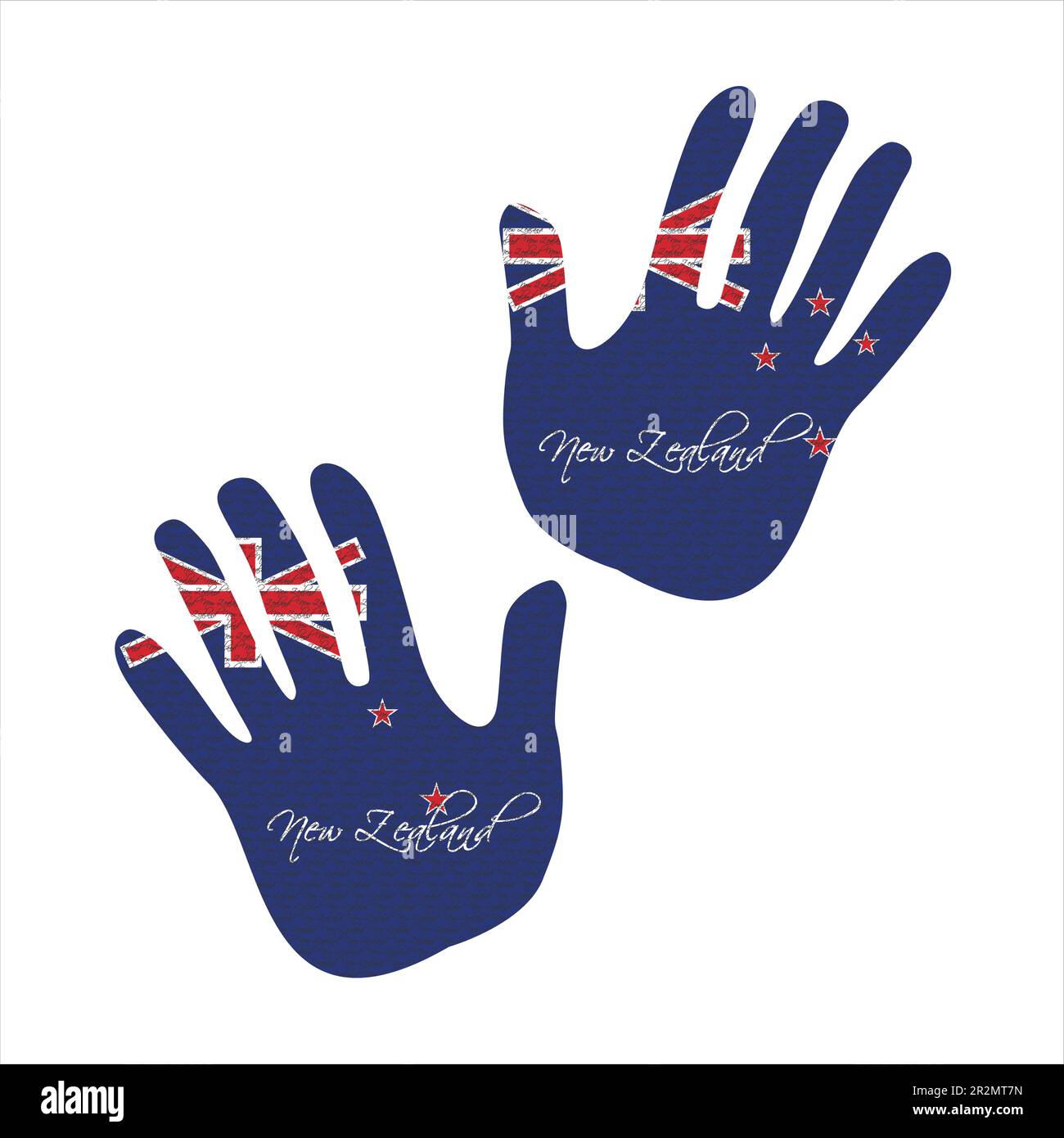 Hand drawn vector illustration with new zealand flag pattern great for ...
