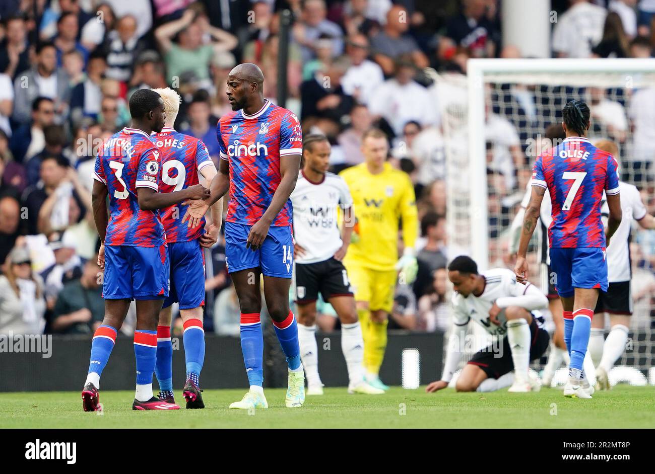 Crystal Palace's Jean-Philippe Mateta and teammate Tyrick Mitchell ...