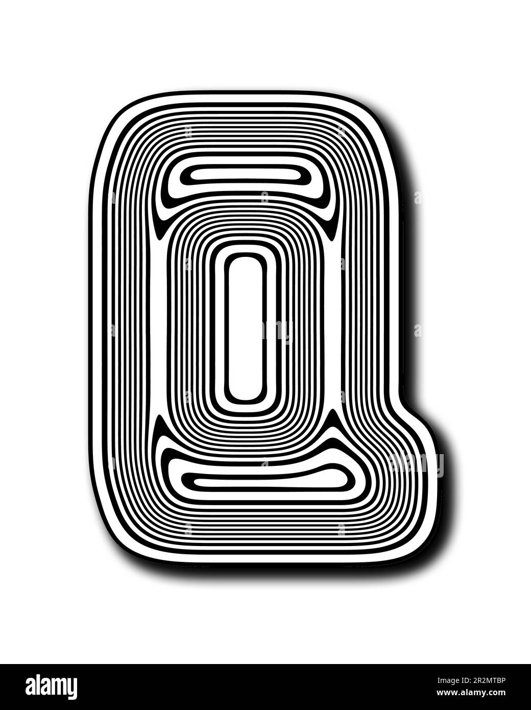 majuscule Q design Lines Stock Photo - Alamy