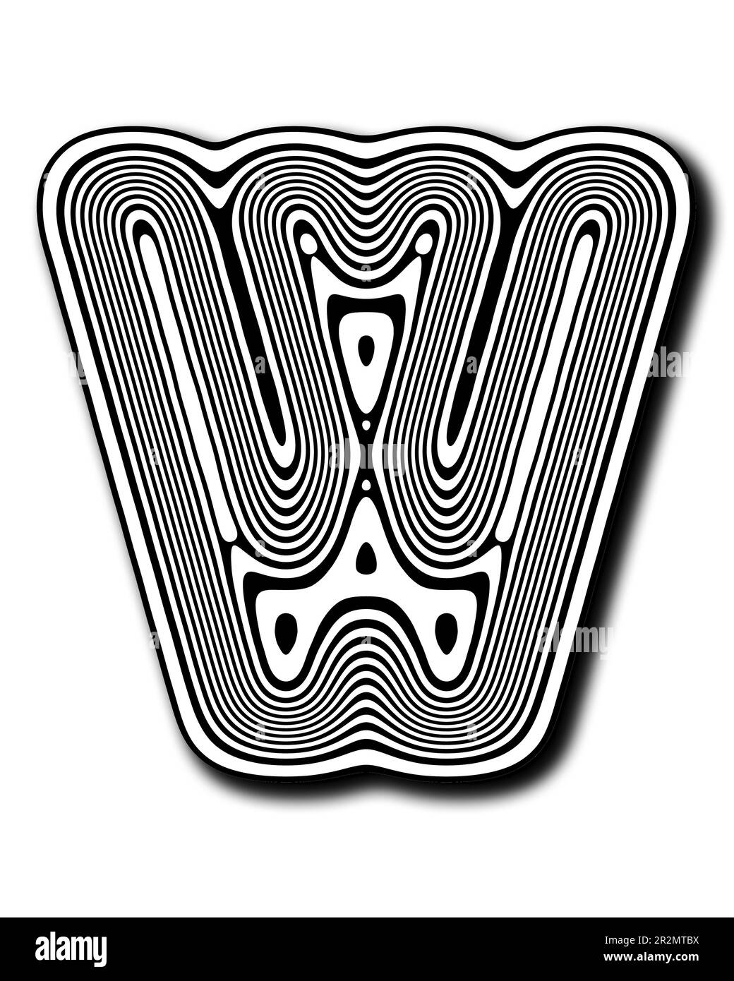 W letter form design hi-res stock photography and images - Alamy