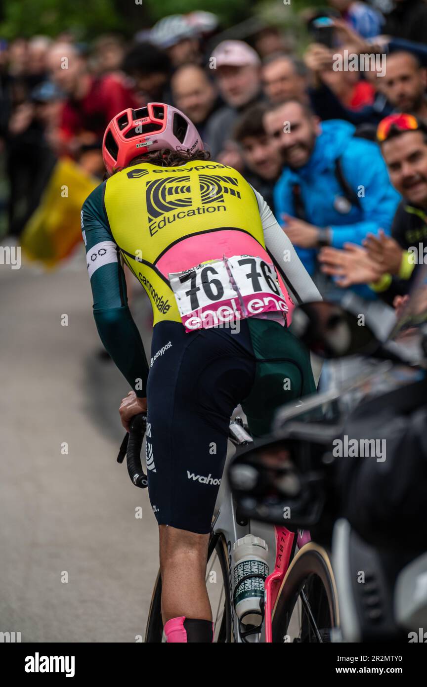 Italy, May 13, 2023: professional cyclists face the eighth stage of the ...
