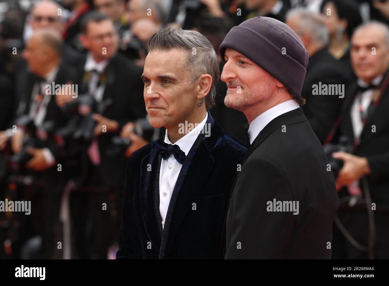 Robbie Williams and Michael Gracey attending the premiere for Killers ...