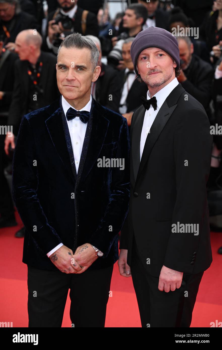 Robbie Williams and Michael Gracey attending the premiere for Killers ...