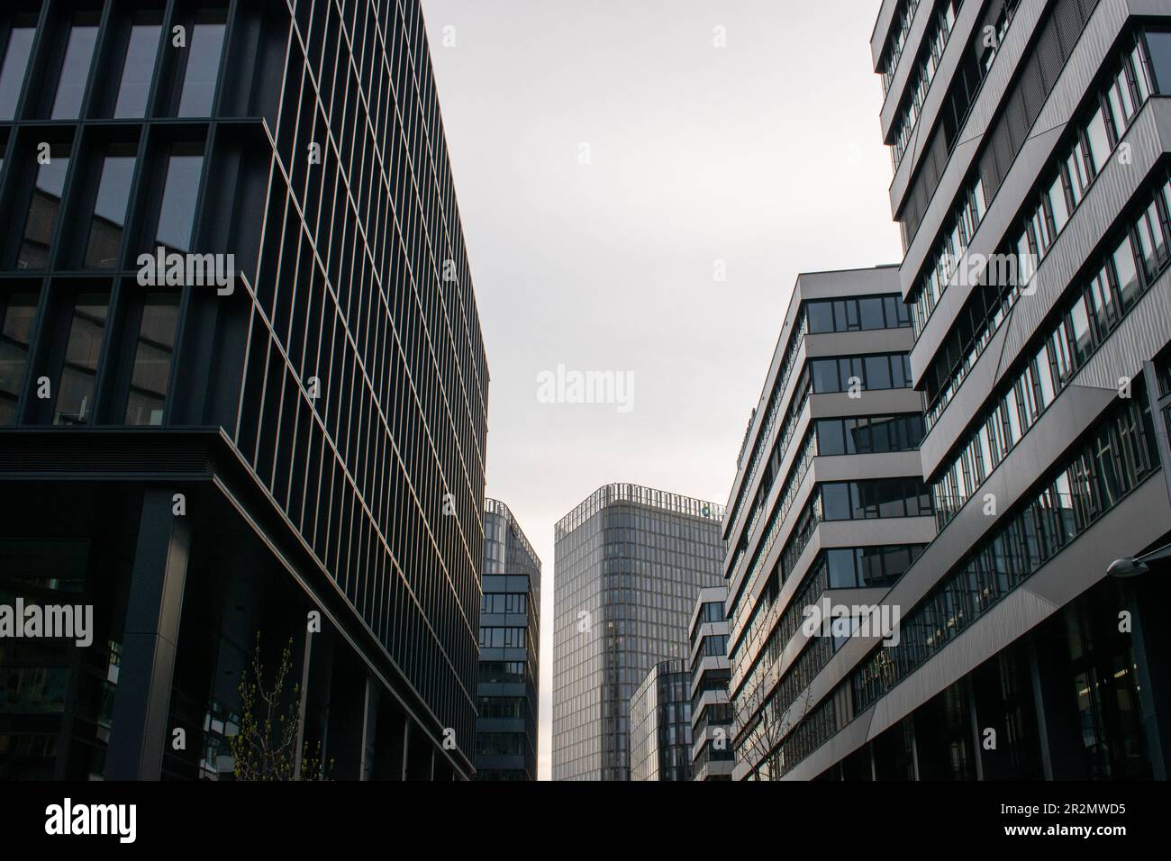modern composition with glass building Stock Photo - Alamy