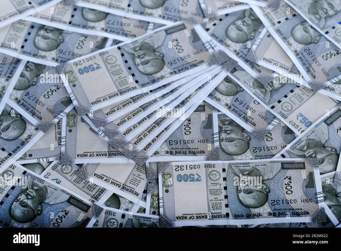 16 May 2023, Pune, India, Indian currency 500 rupees banknotes ...