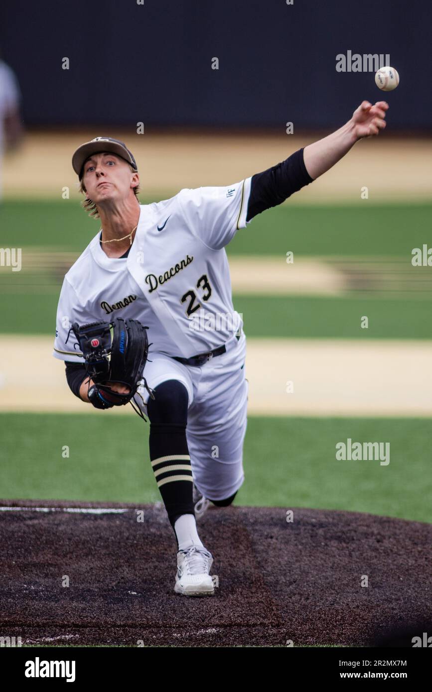 May 19, 2023: Wake Forest Demon Deacons pitcher Josh Hartle (23) starts ...