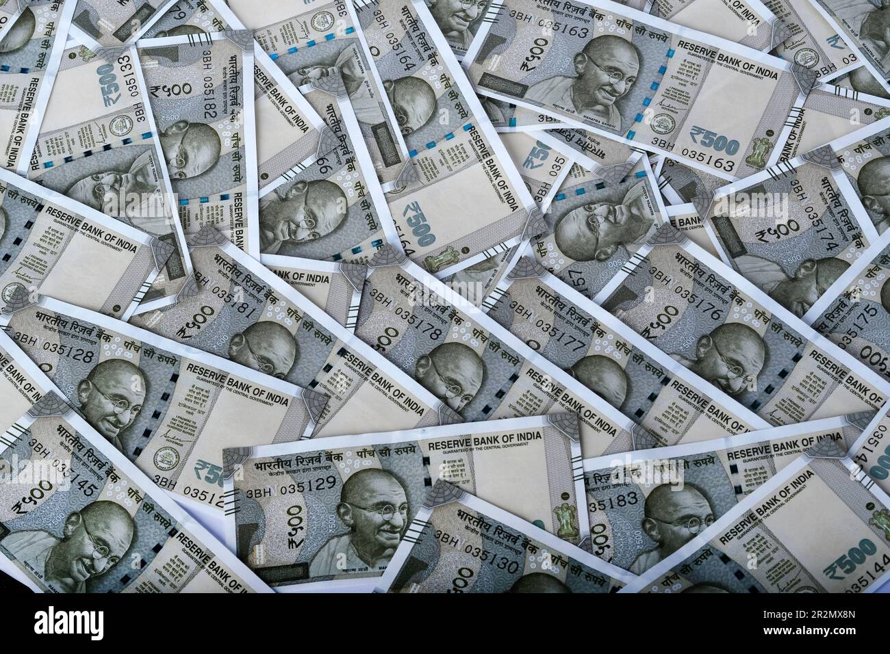 16 May 2023, Pune, India, Indian currency 500 rupees banknotes ...