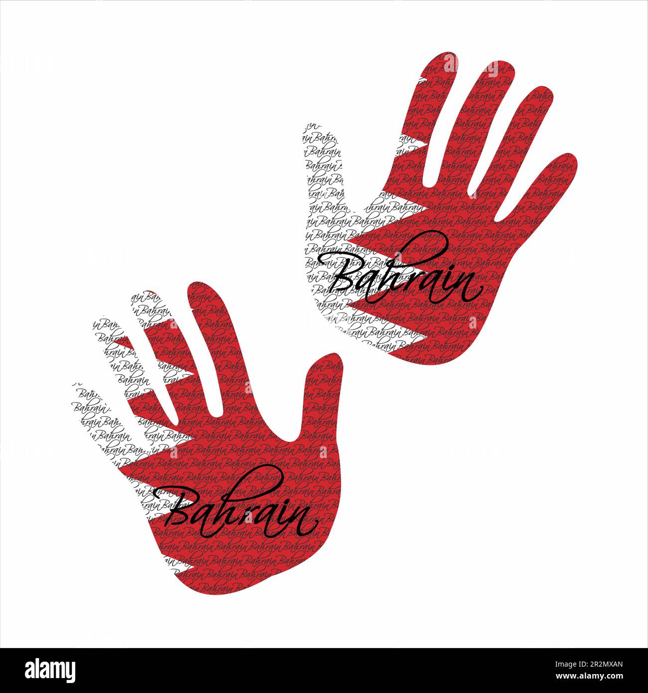 Hand drawn vector illustration with bahrain flag pattern great for ...