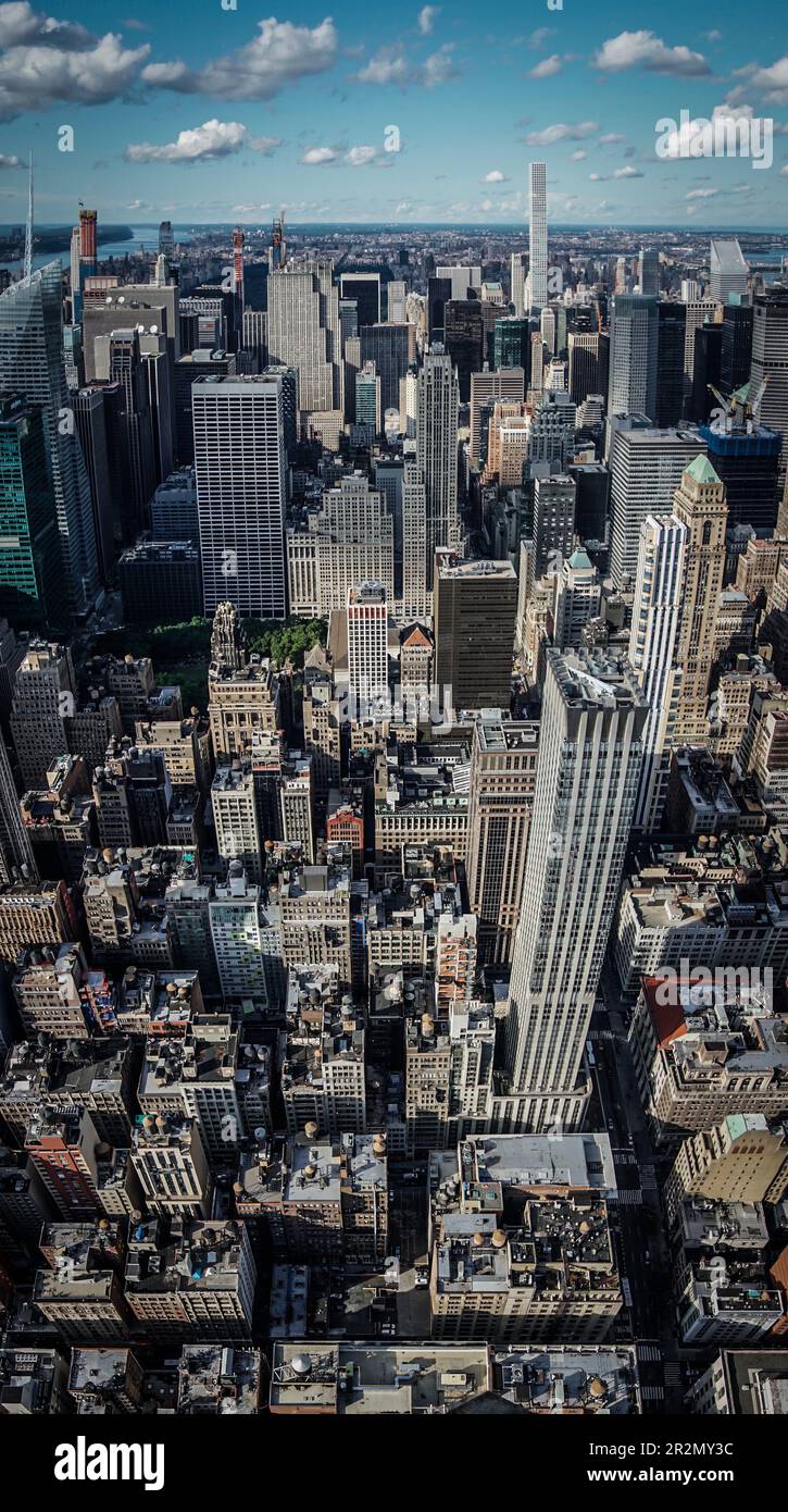 Manhattan bird's eye view from Empire State Building Stock Photo - Alamy