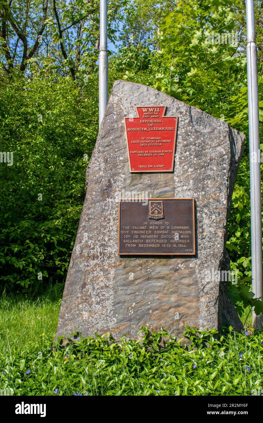 Ardennes commemorative plaques hi-res stock photography and images - Alamy