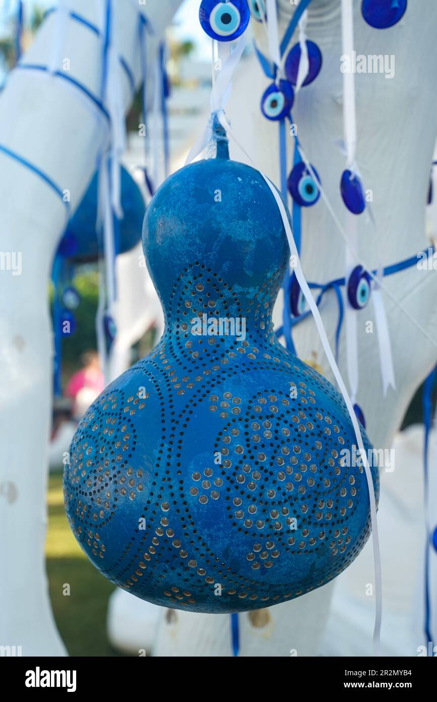 Traditional Turkish jewelry. Evil eye bead blue amulet Stock Photo - Alamy