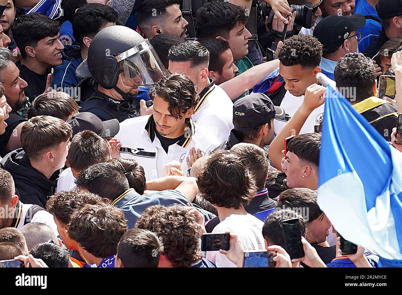 Getafe, Spain. 20th May, 2023. Getafe CF's players Enes Unal and Gaston ...
