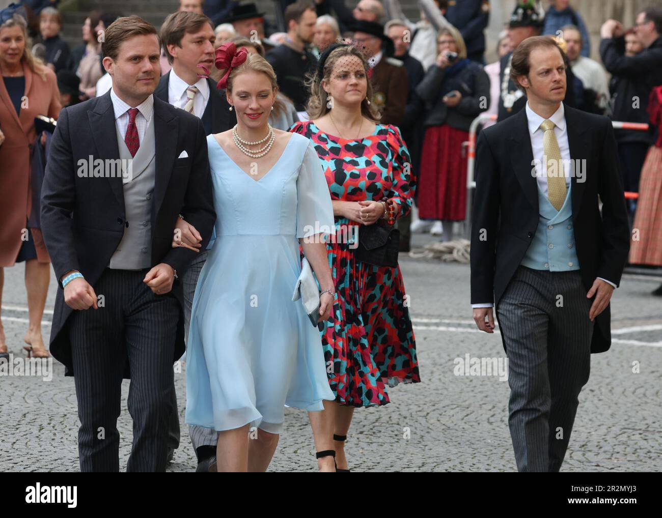 Munich, Germany. 20th May, 2023. Prince Henri of Bourbon-Parma (l-r), Archduchess Gabriella of ...