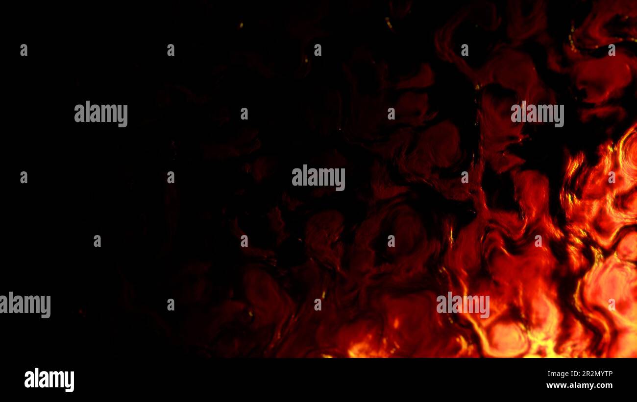 scary rough red - yellow infernal ingrained forms lay - abstract 3D ...