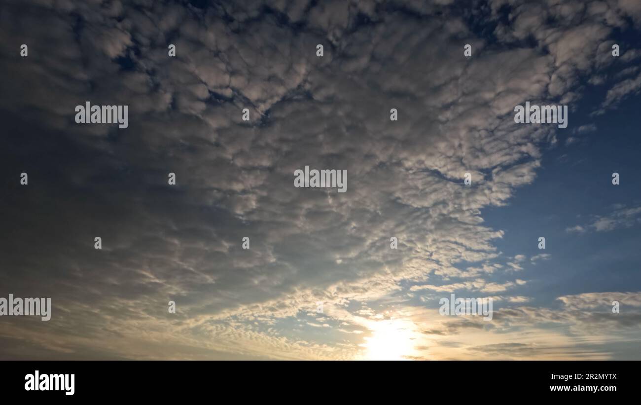 pretty yellow, blue and orange light sunrise clouds skyscape - photo of ...