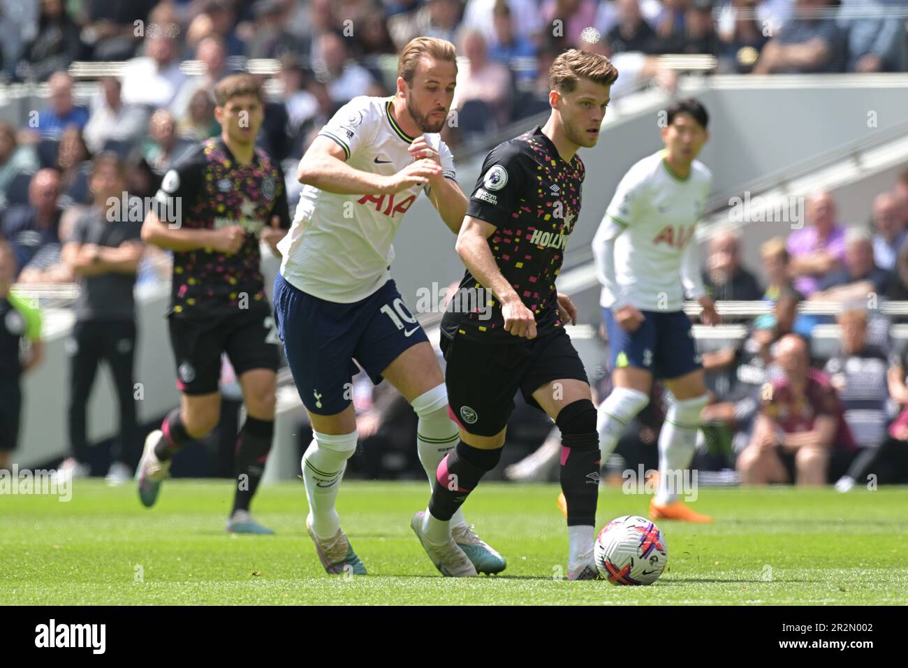 London, UK. 20th May, 2023. Harry Kane of Tottenham Hotspur and Mathias ...