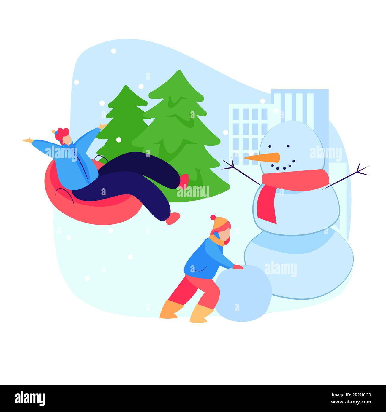 Winter activities leisure concept Cut Out Stock Images & Pictures - Alamy