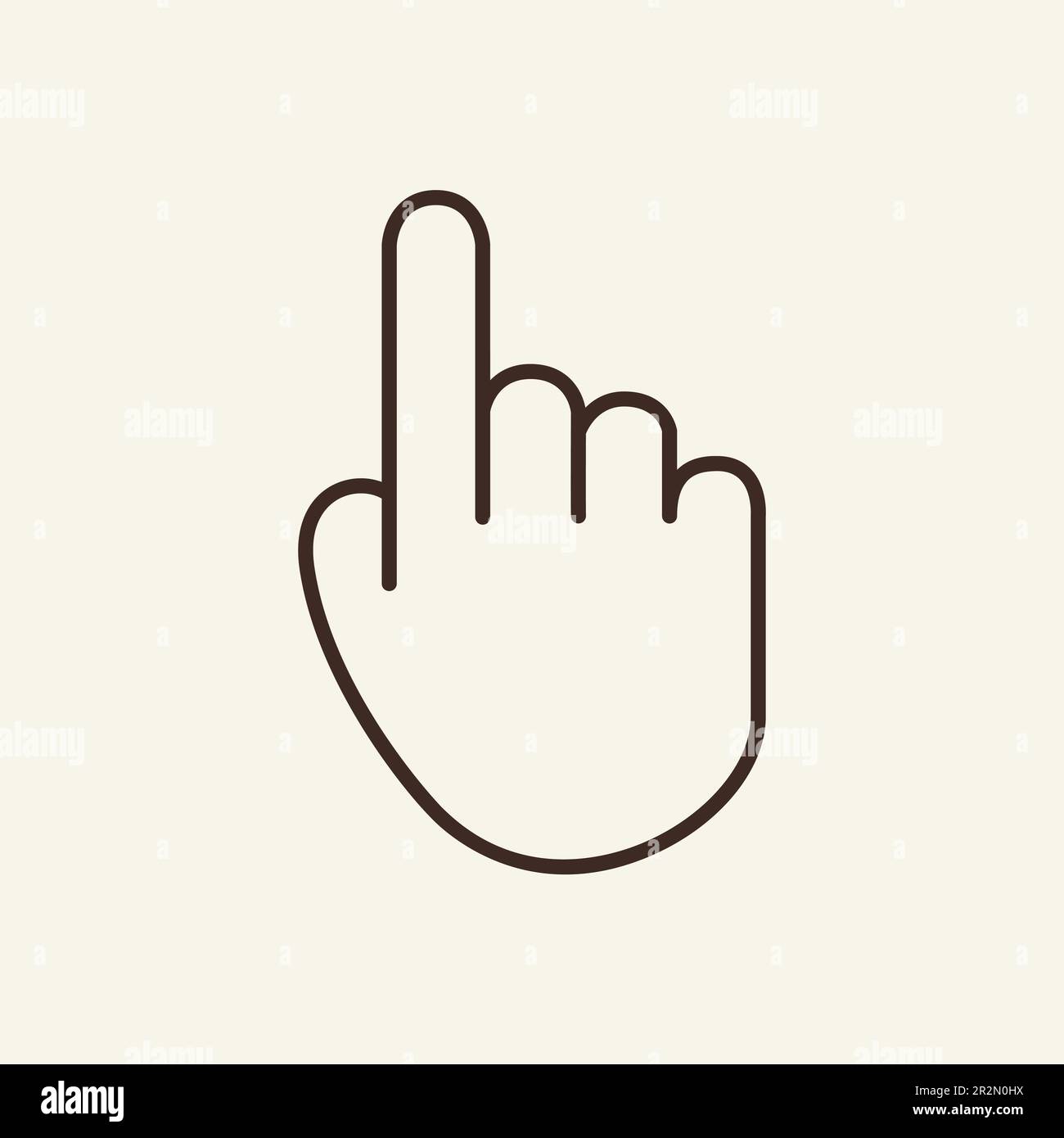 Finger pointing upwards line icon Stock Vector Image & Art - Alamy