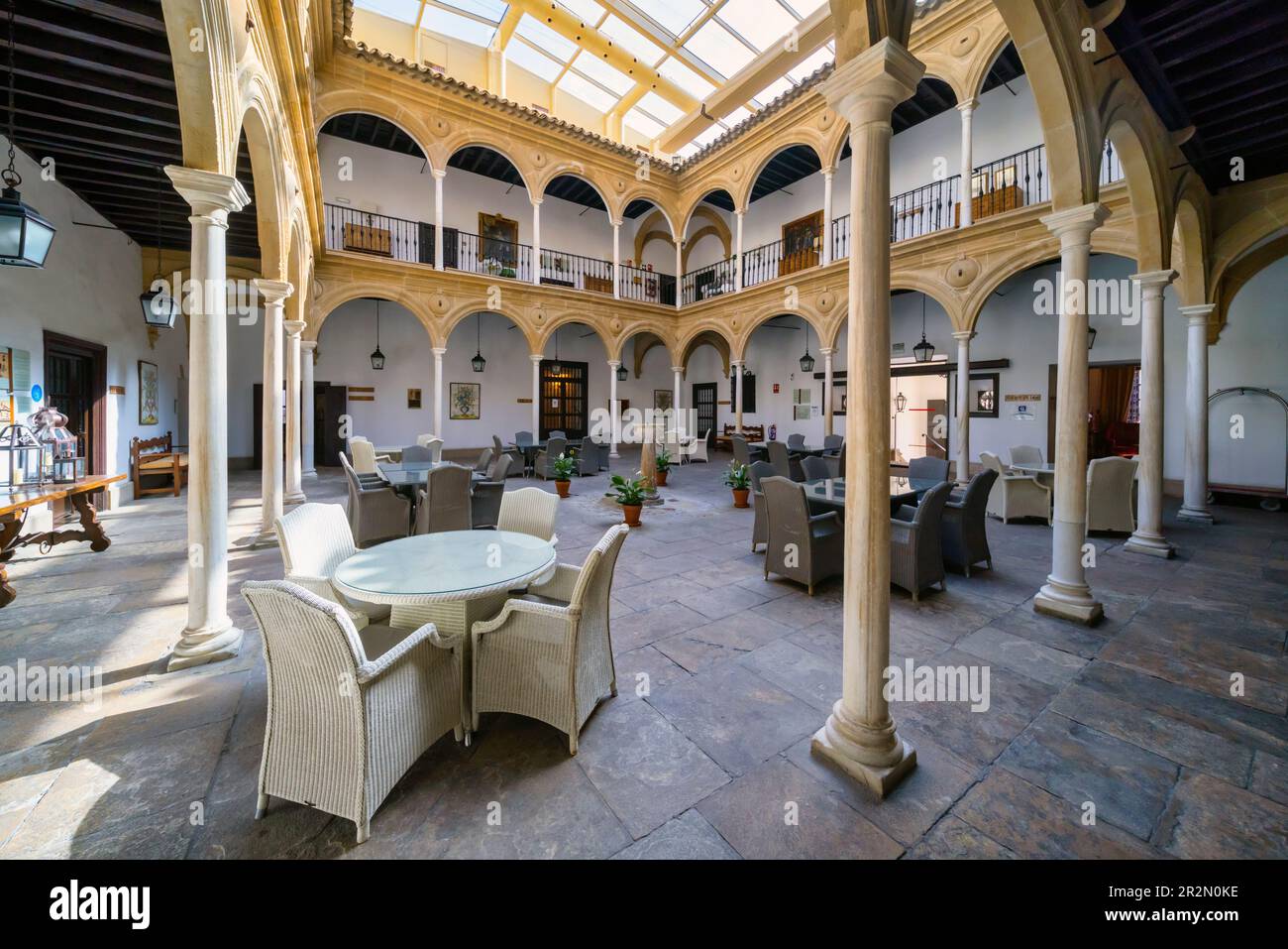 Ubeda, Jaen Province, Andalusia, southern Spain. Central patio in the ...