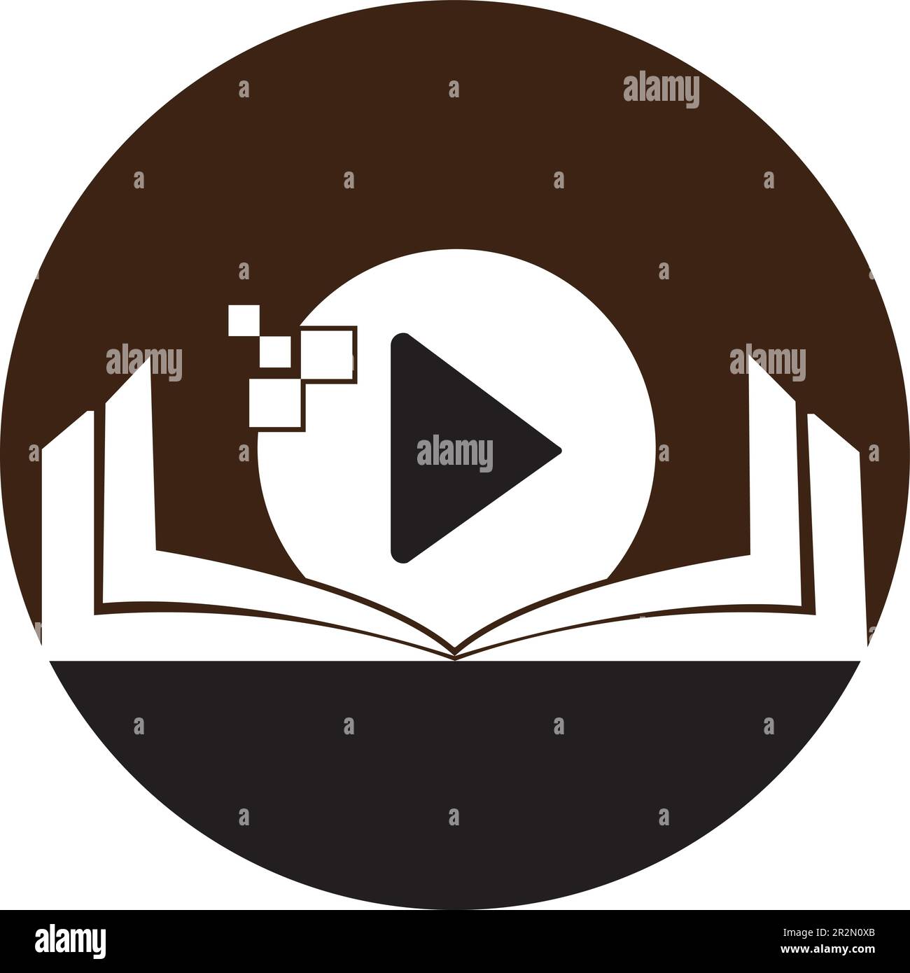 Book media logo design icon template. Book play logo symbol design ...