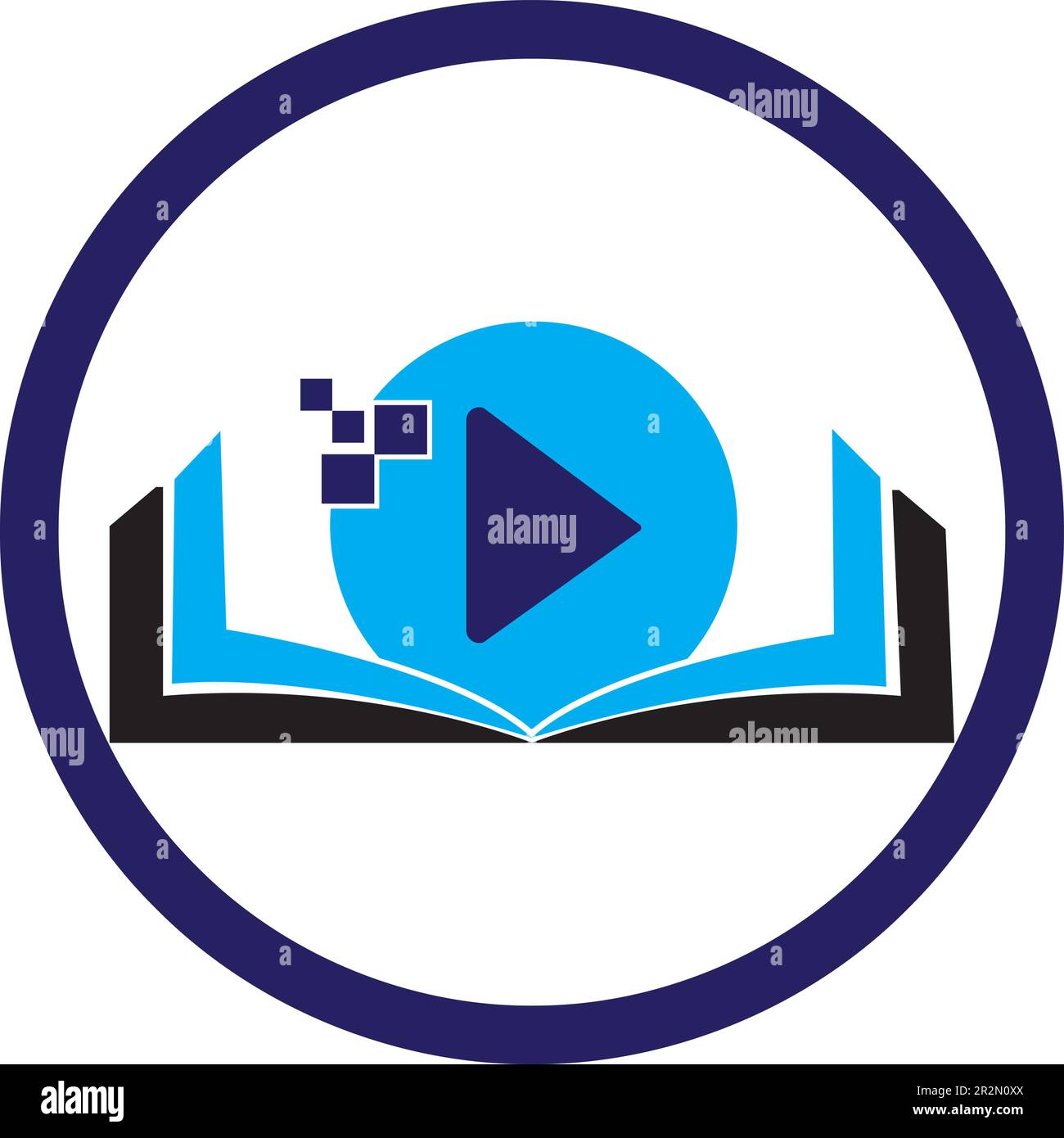 Book media logo design icon template. Book play logo symbol design ...
