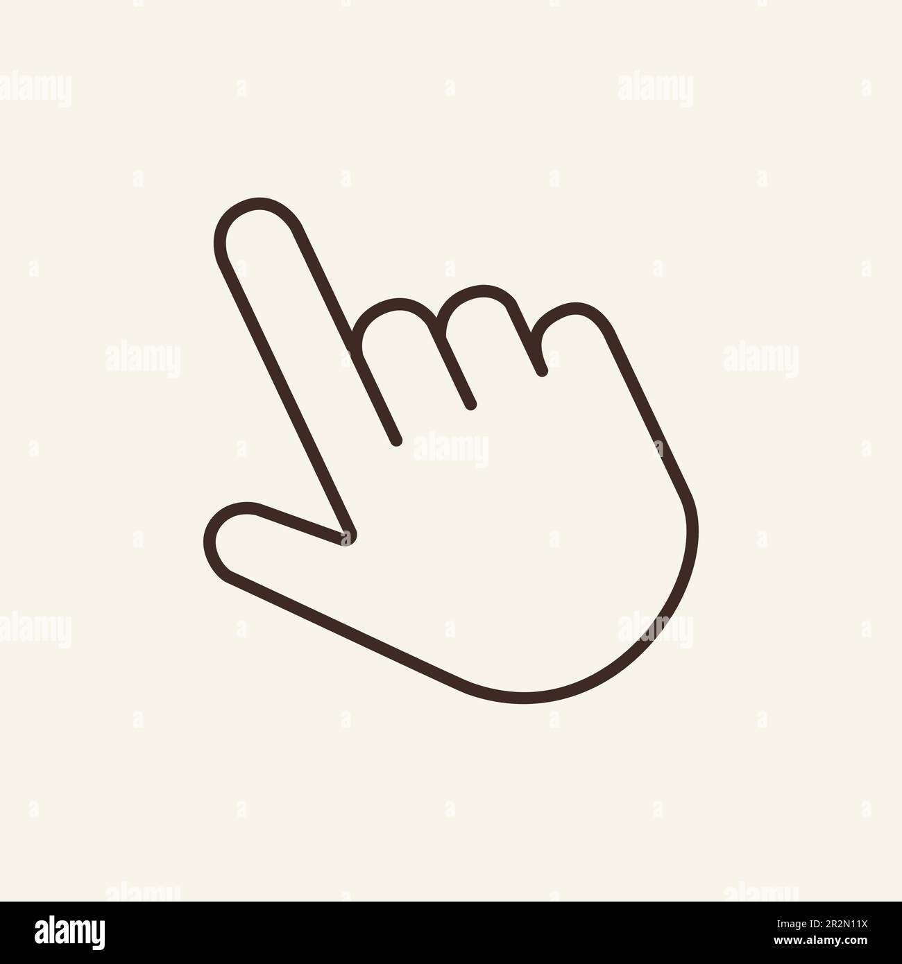Finger pushing line icon Stock Vector Image & Art - Alamy