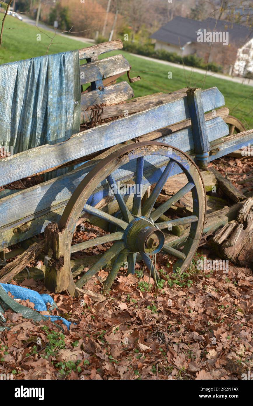 Old carts abandoned in the countryside Stock Photo - Alamy