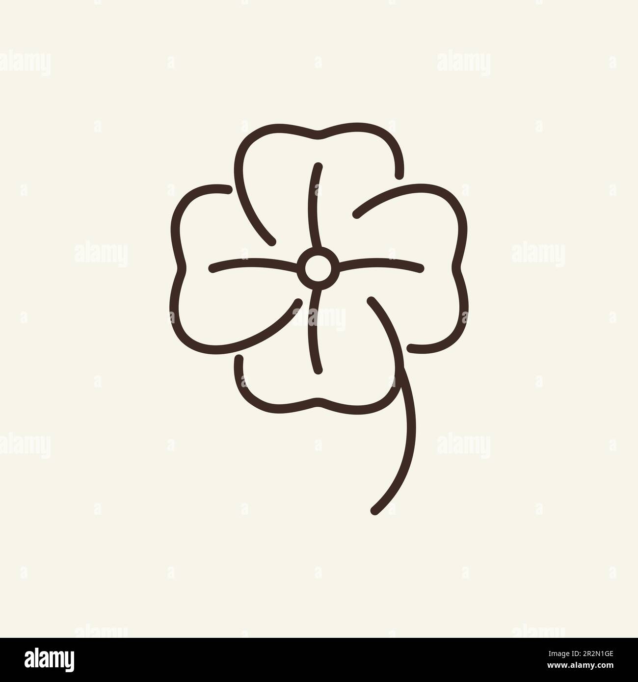 Clover design icon outline Stock Vector Images - Alamy