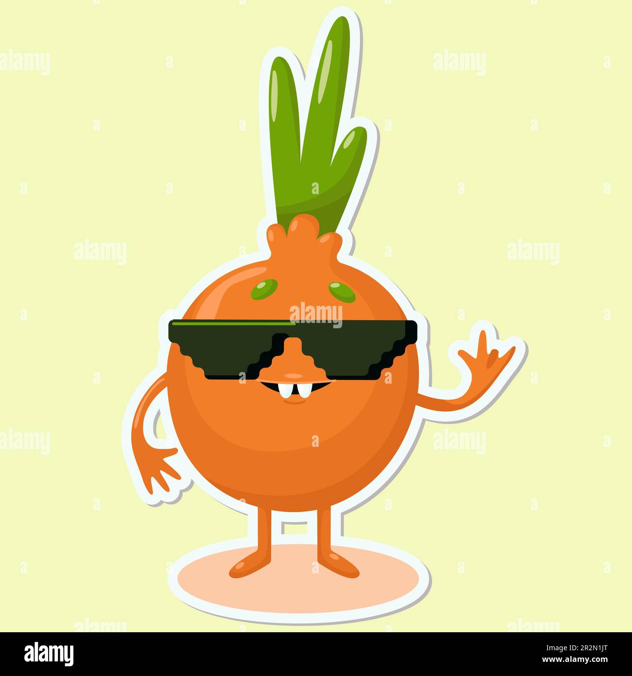 Vector illustration of onion character stickers with cute expression ...