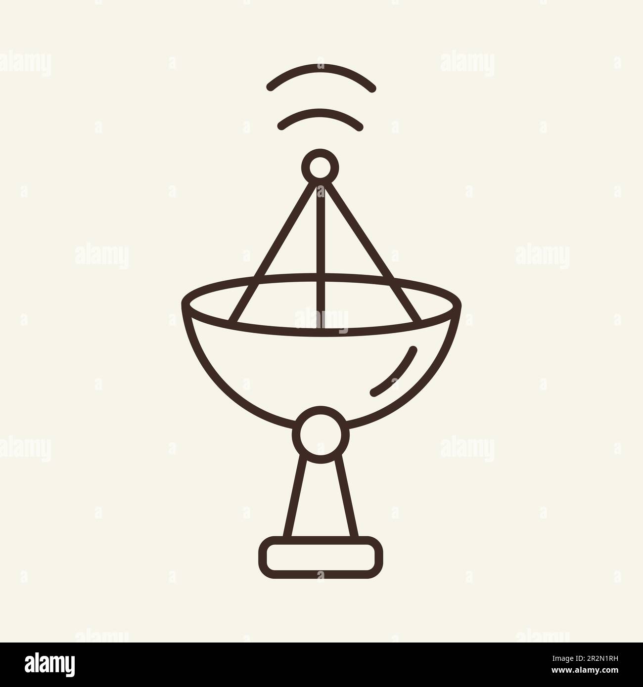 Satellite antenna icon thin hi-res stock photography and images - Alamy