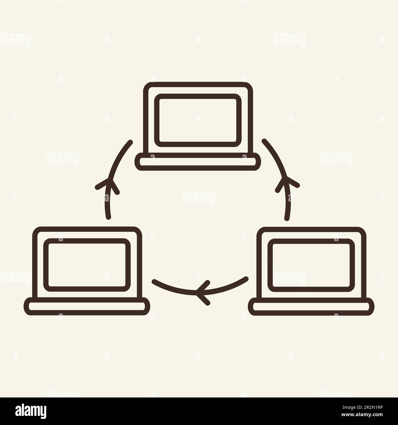 Computer network line icon Stock Vector Image & Art - Alamy