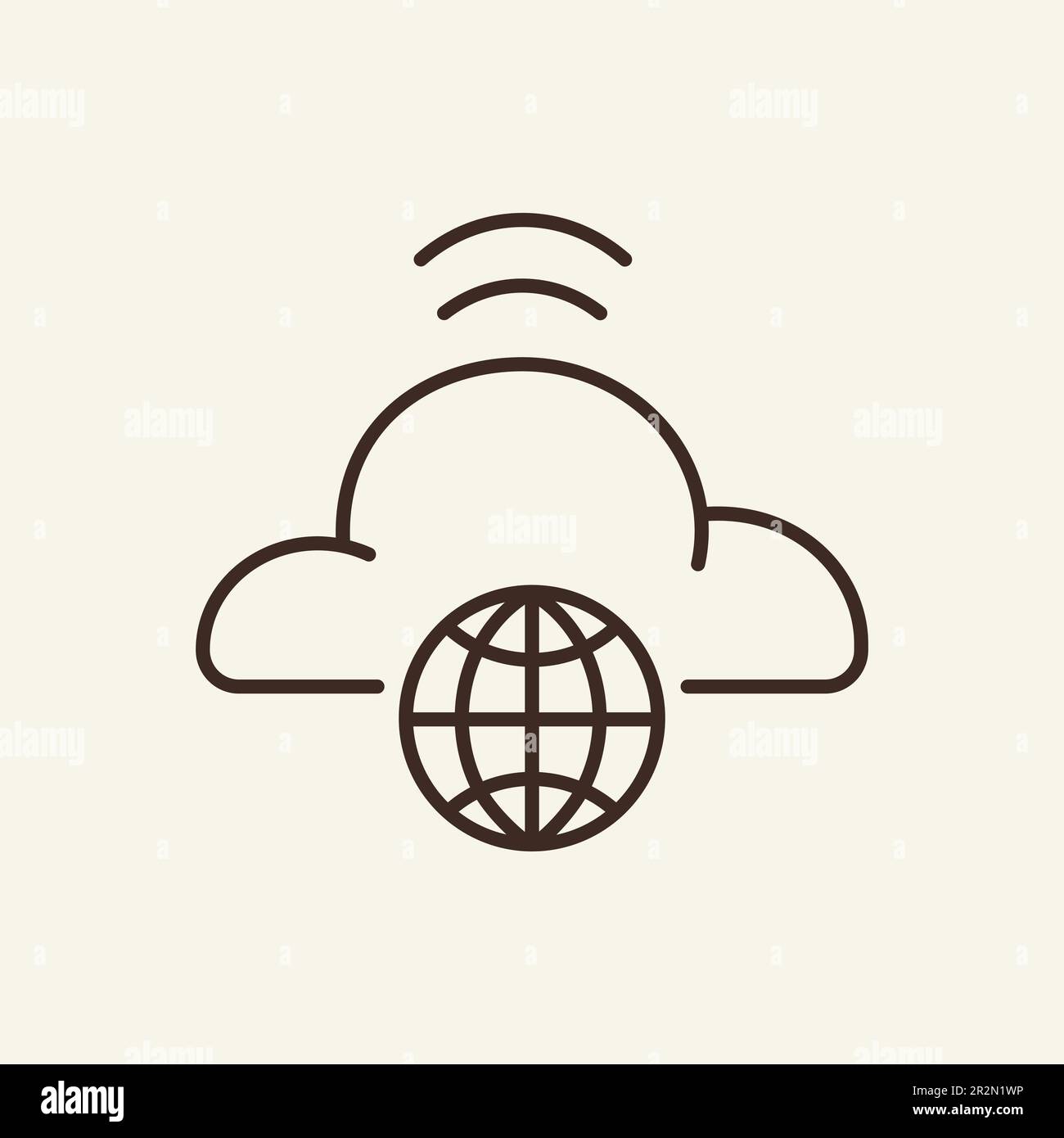 Cloud communication line icon Stock Vector Image & Art - Alamy