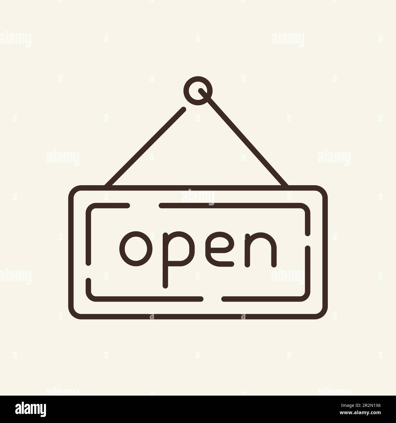 Open sign line icon Stock Vector Image & Art - Alamy