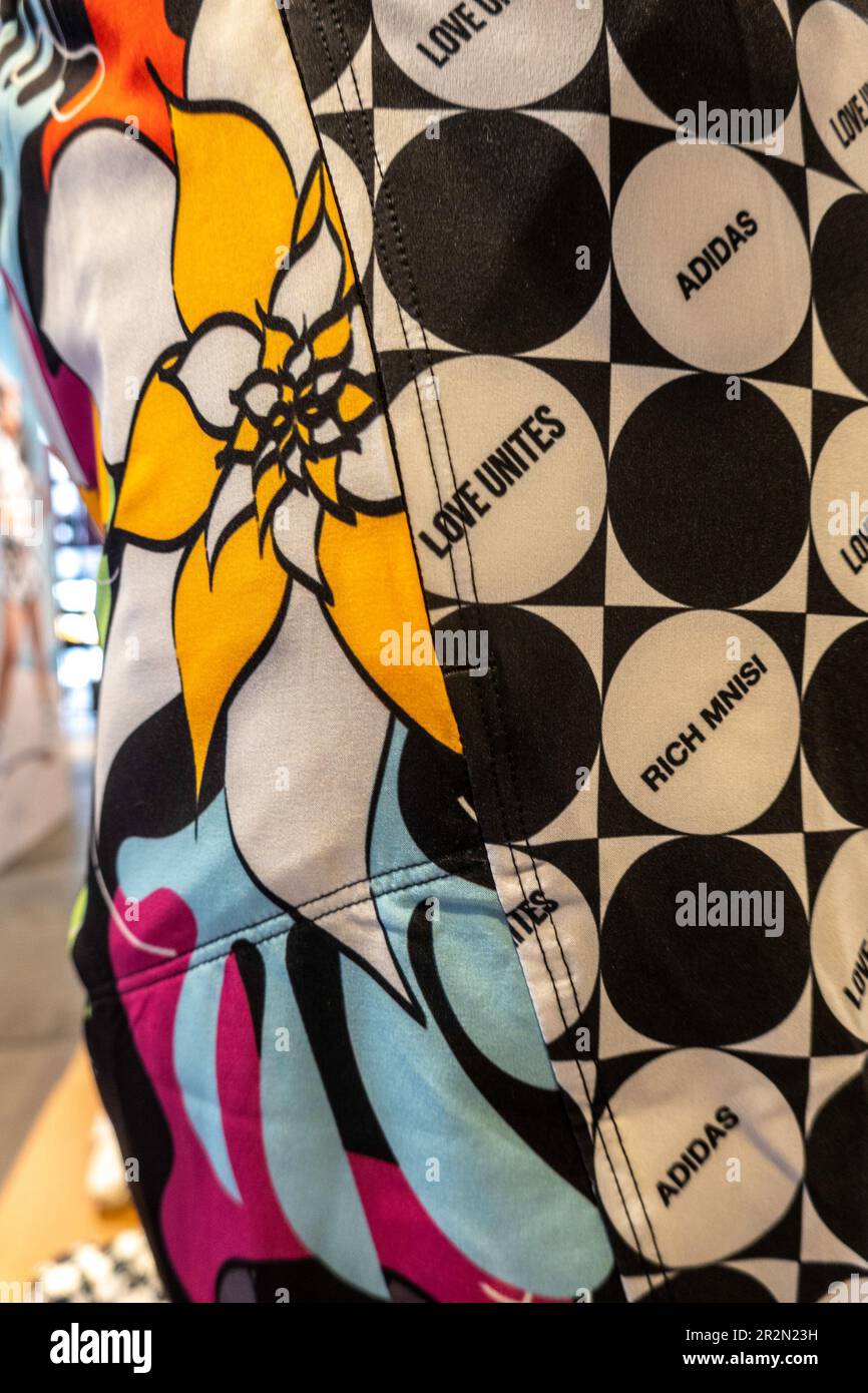 Adidas flagship storefront is located at 565 Fifth Avenue in New York City, USA 2023 Stock Photo ...