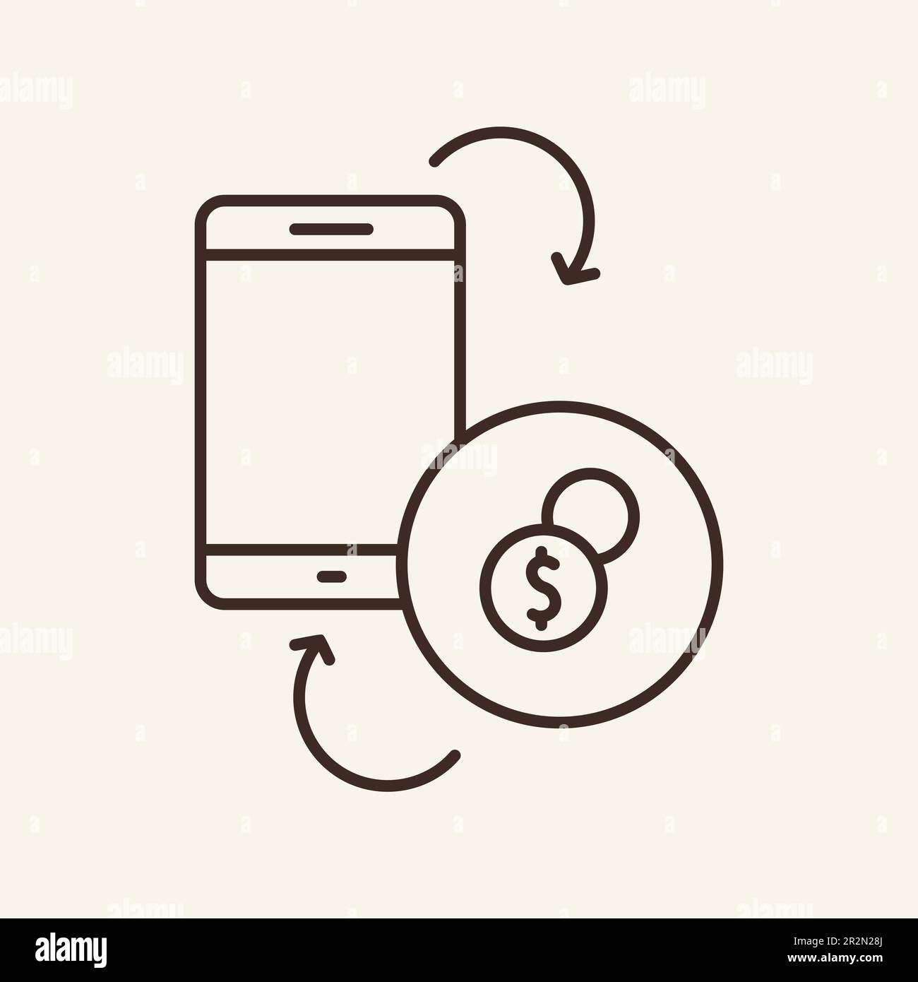 Mobile exchange line icon Stock Vector Image & Art - Alamy