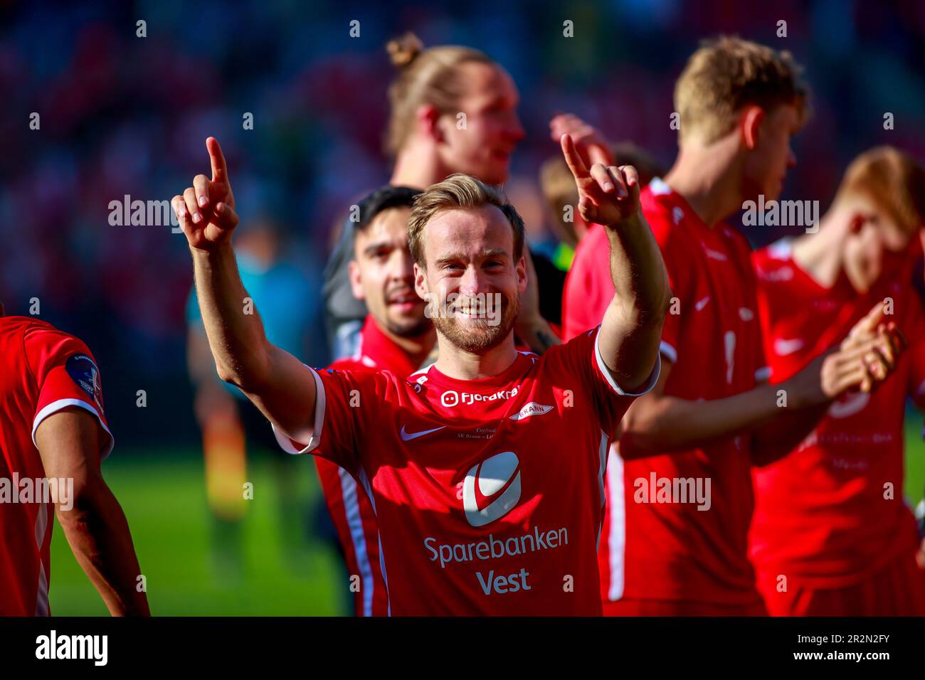 Oslo, Norway, 20th May 2023. Matchwinner Brann's Bård Finne after the ...