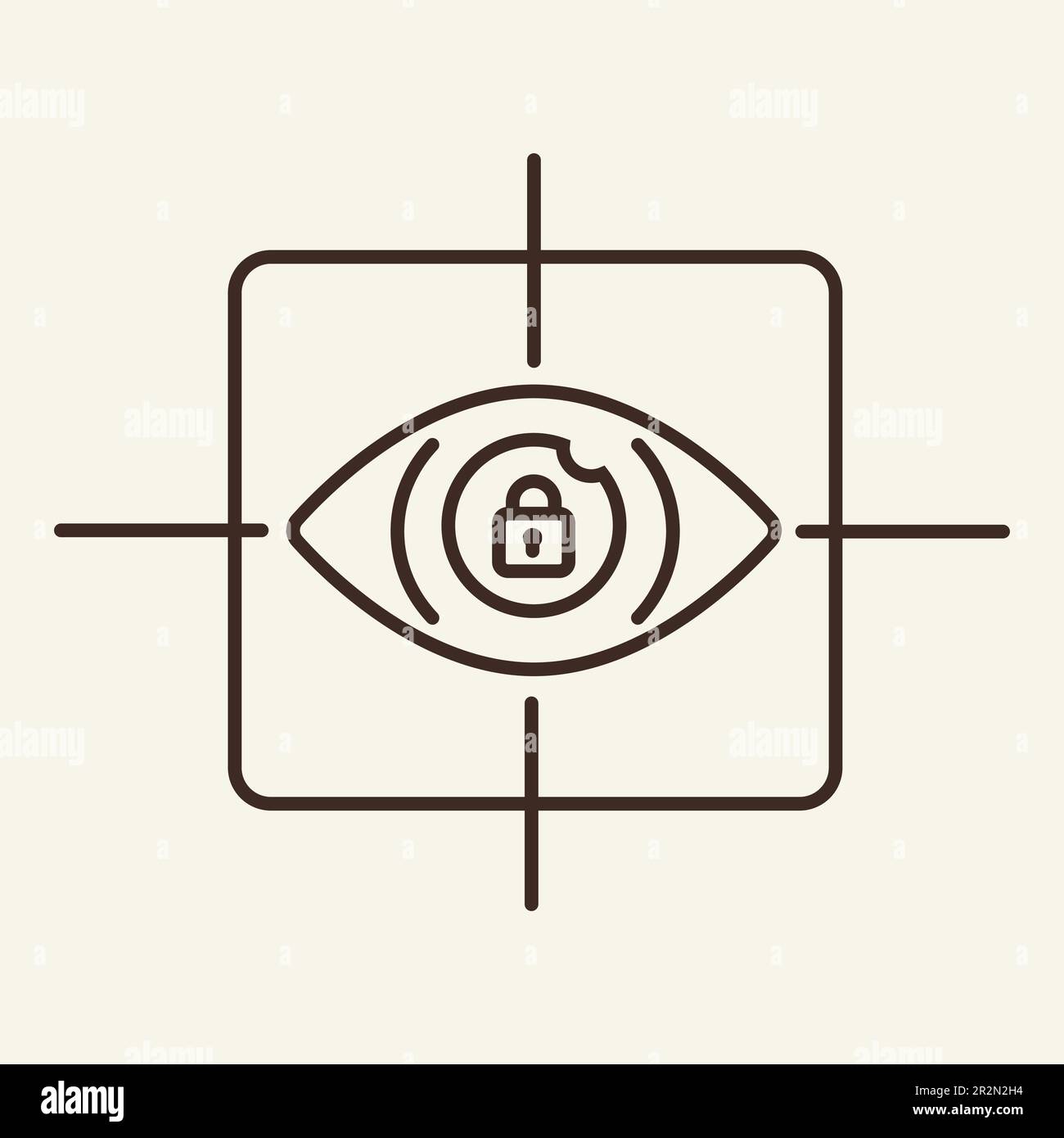 Eye lock icon outline Stock Vector Images - Alamy