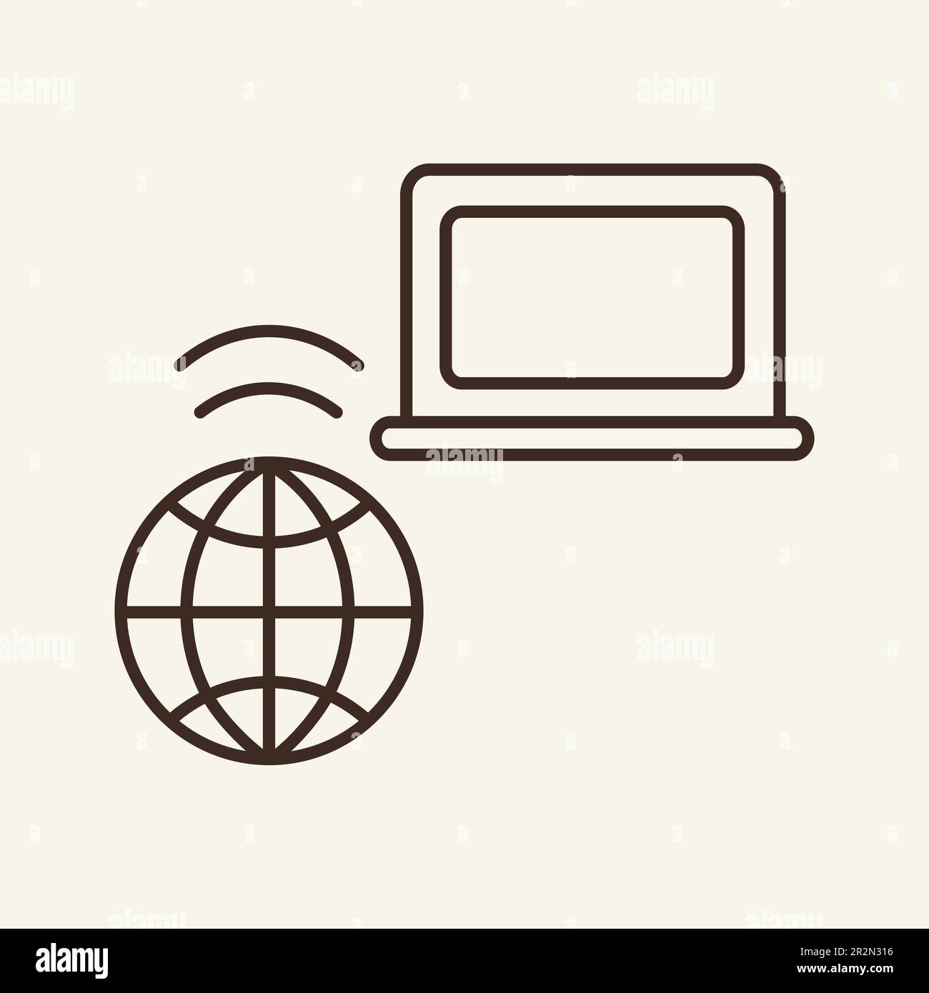 Wifi headset icon outline hi-res stock photography and images - Alamy