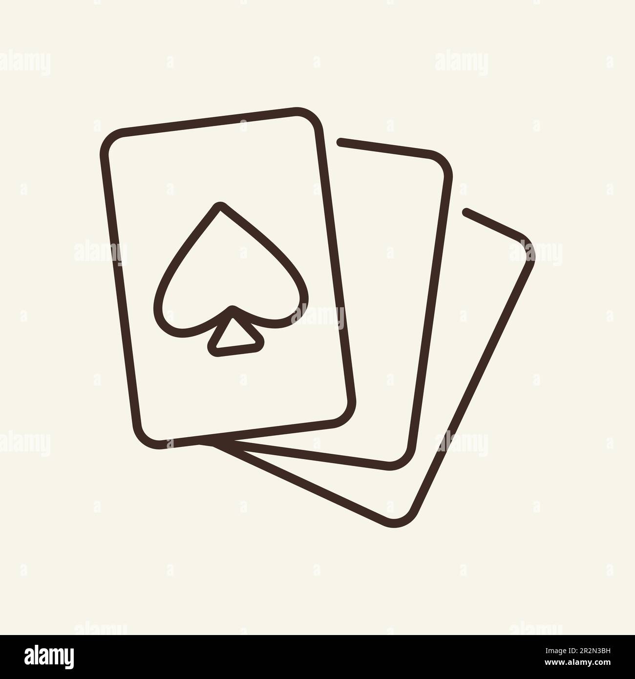 Playing cards line icon Stock Vector Image & Art - Alamy