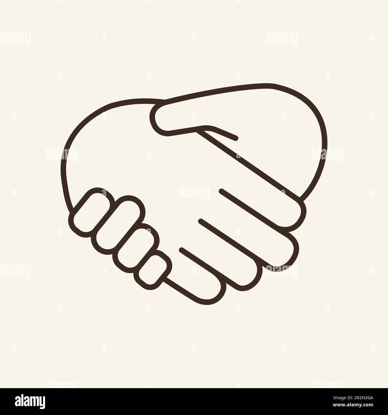 Handshake line art hi-res stock photography and images - Alamy