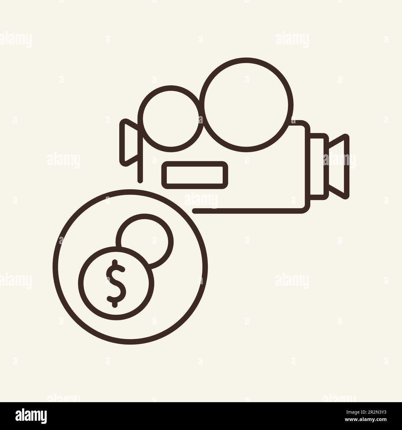 Paid shooting line icon Stock Vector Image & Art - Alamy