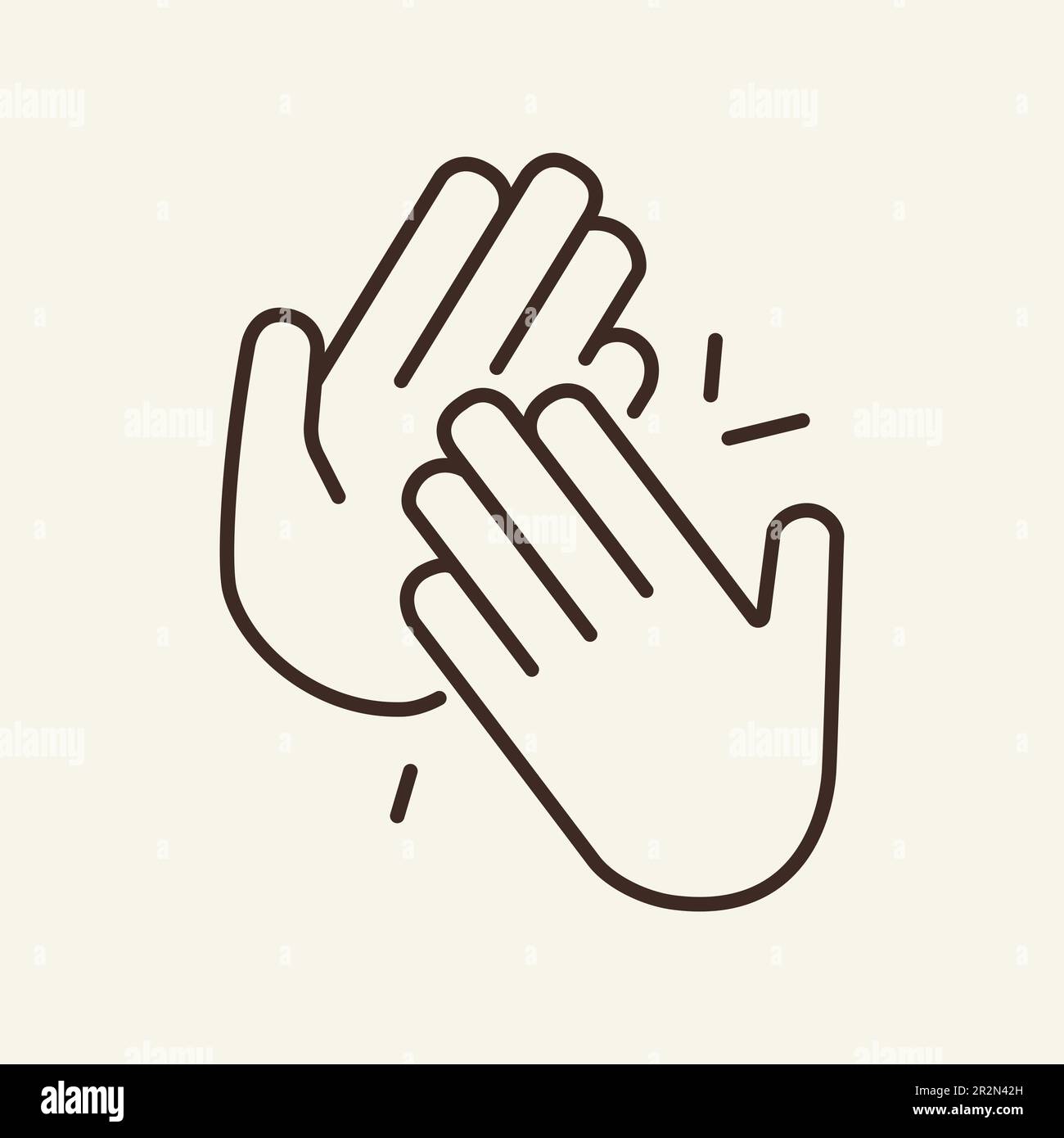 Clapping hands line icon Stock Vector Image & Art - Alamy