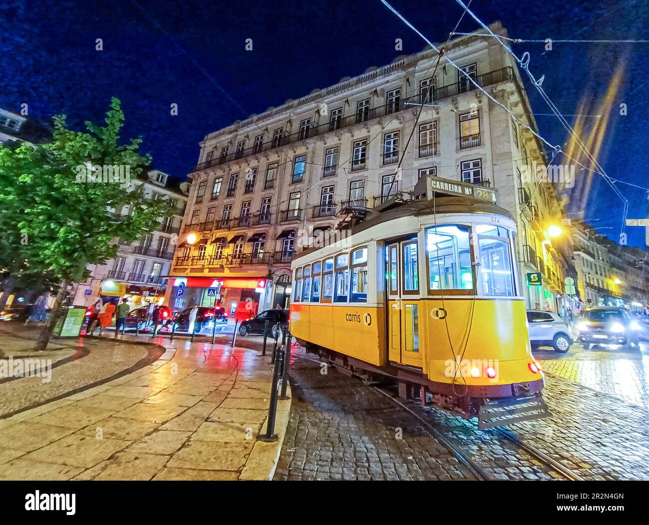 Historical Tram #28 Lisbon Stock Photo - Alamy