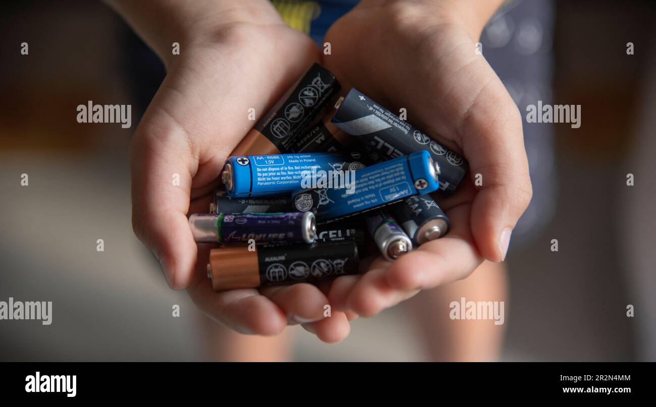 Recycling separation waste battery hi-res stock photography and images ...